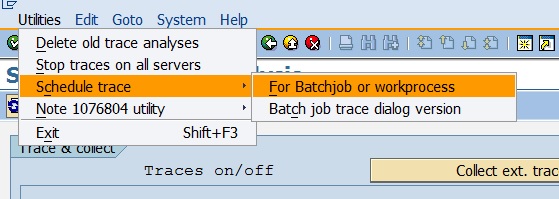 How to Schedule Trace for SAP Background Job